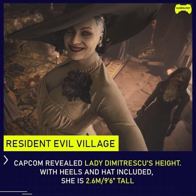 RESIDENT EVIL VILLAGE CAPCOM REVEALED LADY DIMITRESCU'S HEIGHT. WITH ...