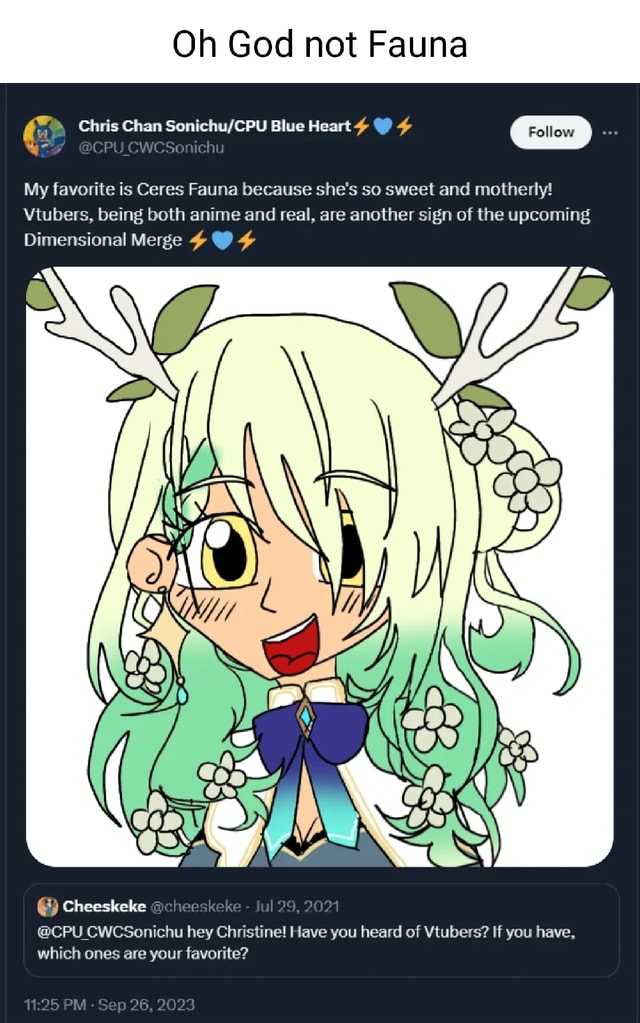 Oh God not Fauna Chris Chan Blue Heart @ PU CWCSonichu My favorite is ...