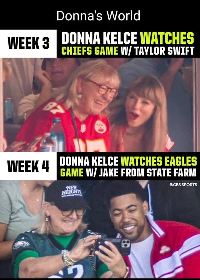 Donna's World DONNA KELCE WATCHES CHTEFS GAME W/ TAYLOR SWIFT DONNA ...