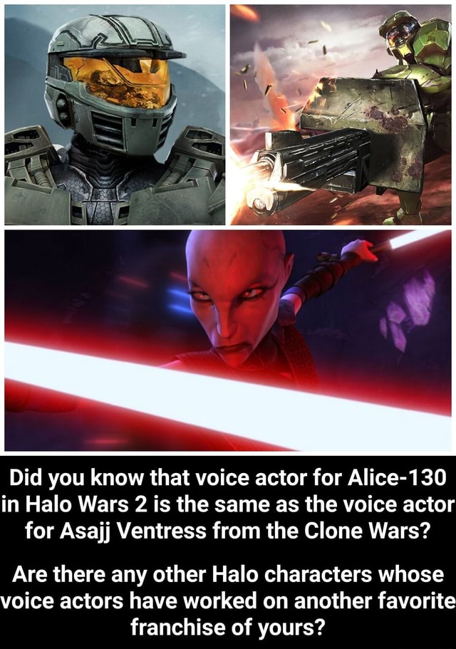 Did you know that voice actor for Alice-130 in Halo Wars 2 is the same ...
