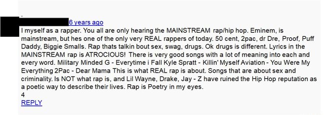 6 years ago I myself as a rapper. You all are only hearing the ...