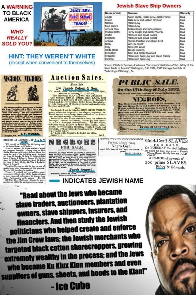 Rs A WARNING TO BLACK \Abigall \Agron Loper, Mases Levy, Jacob Franks ...