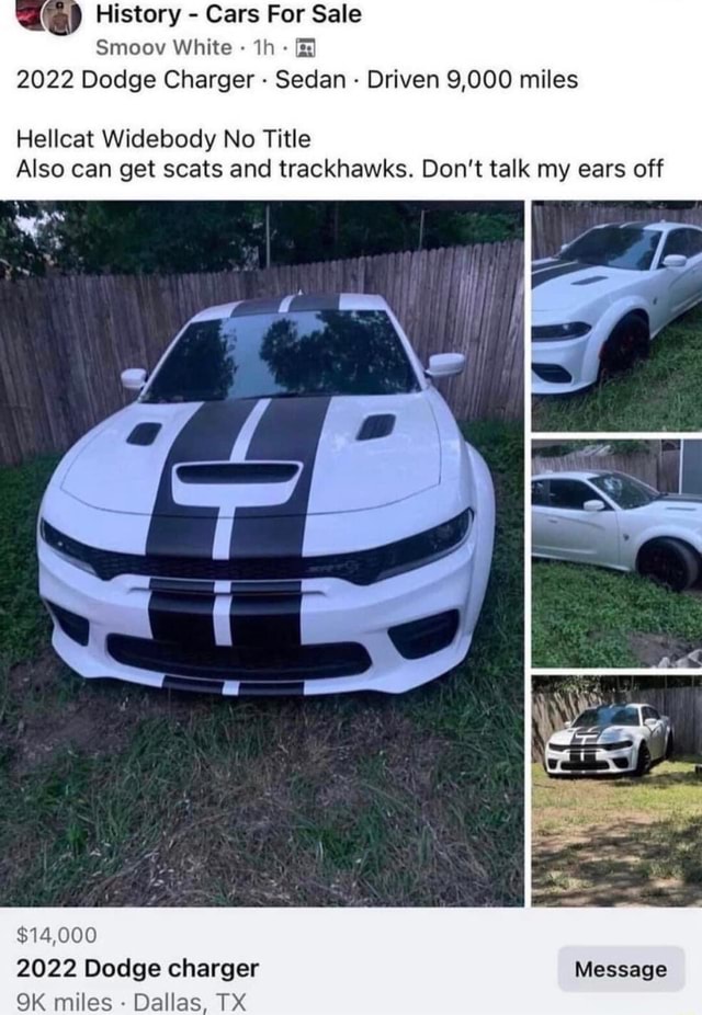 History - Cars For Sale Smoov White - 2022 Dodge Charger - Sedan ...
