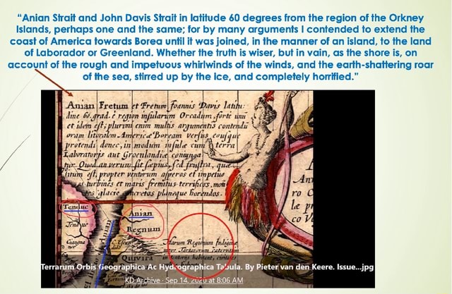 "Anion Strait and John Davis Strait in latitude 60 degrees from the ...