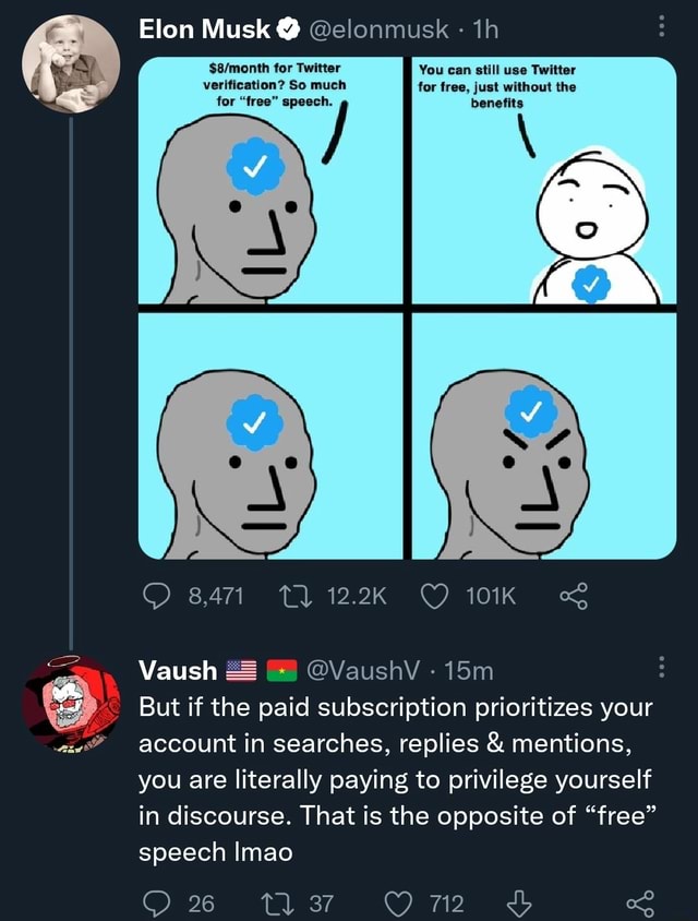 Elon Musk @ @elonmusk for Twitter You can still use Twitter ...