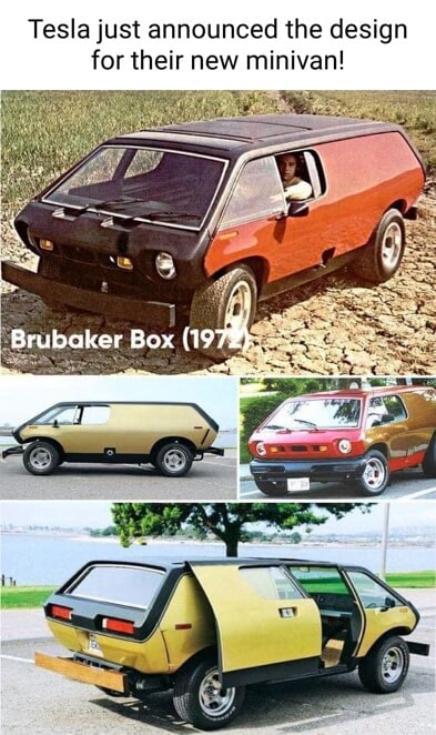 Tesla just announced the design for their new minivan! - iFunny