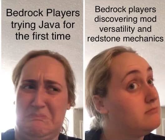 Bedrock Players Bedrock players fi discovering mod trying Java for ...