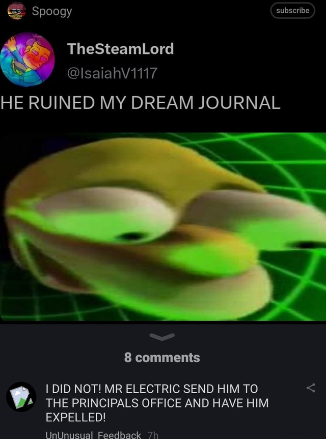 Spoogy subscribe TheSteamLord @lsaiahV1117 HE RUINED MY DREAM JOURNAL 8 ...