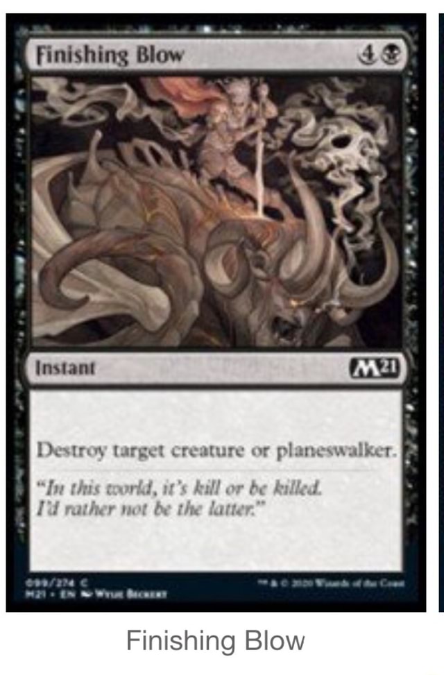 Destroy target creature or planeswalker "In this coorld, it's hall or ...