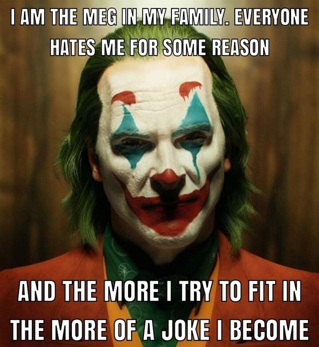 I AM THE MEG IN MY FAMILY. EVERYONE HATES ME FOR SOME REASON AND THE ...