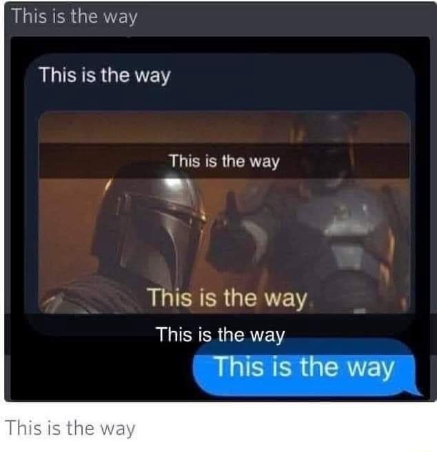 This is the way This is the way This is the way This is the - iFunny