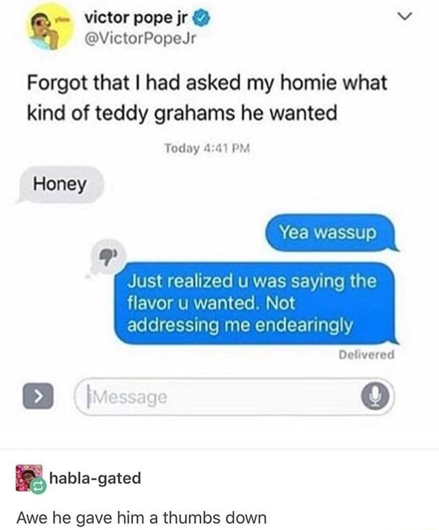 Victor pope jr @ @VictorPopeJr Forgot that I had asked my homie what ...