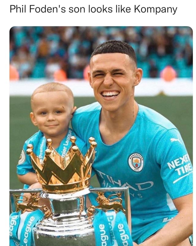 Phil Foden's son looks like Kompany - iFunny