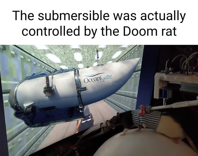The submersible was actually controlled by the Doom rat - iFunny