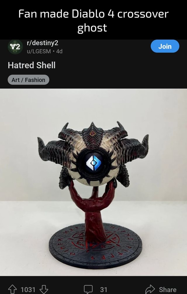 Fan made Diablo 4 crossover ghost Join Hatred Shell Art / Fashion 1031 ...