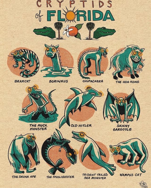 THE MUCK MONSTER THE SKUNK APE THE SNOLIGOSTER TRIDENT TAILED "S ...