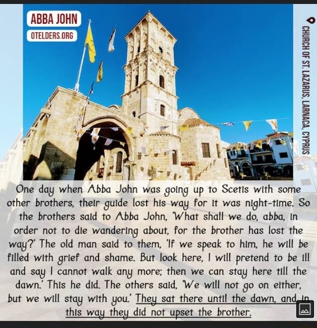 ABBA JOHN OTELDERS ORG One day when Abba John was going up to Scetis ...