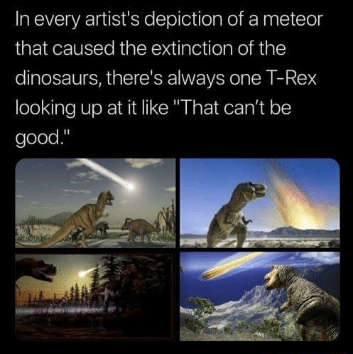 In every artist's depiction of a meteor that caused the extinction of ...