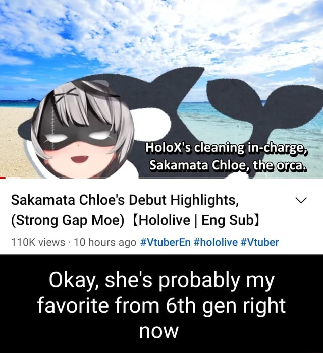 HoloX's cleaning in-charge, Sakamata Chloe, the orca. Sakamata Chloe's ...