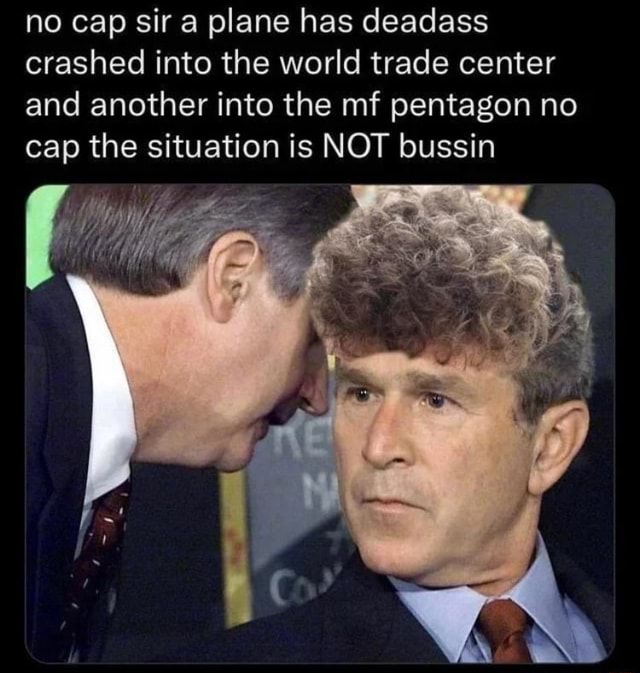 No cap sir a plane has deadass crashed into the world trade center and ...