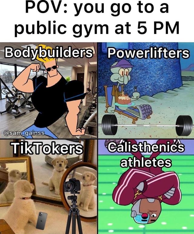 POV: you go toa public gym at PM 'Pow athletes i" Galisthenics - iFunny