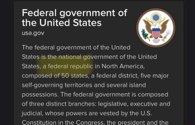 Federal government of the United States usa.gov The federal government ...