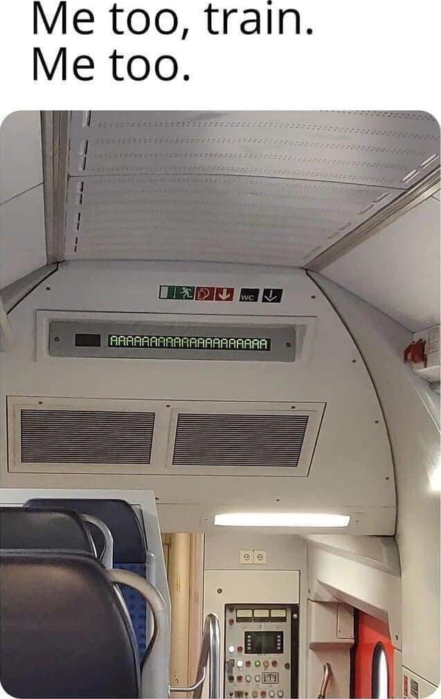 Me too, train. Me too. - iFunny