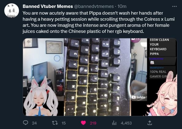 Banned Vtuber Memes @bannedvimemes You are now acutely aware that Pippa ...