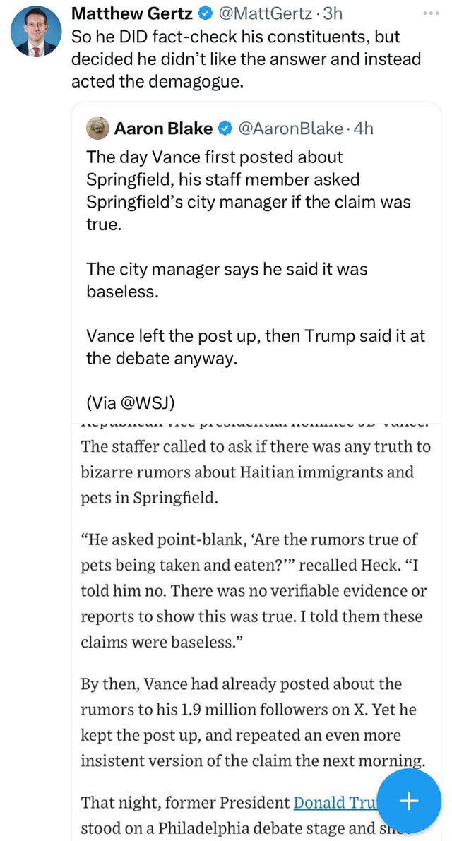 Matthew Gertz @ @MattGertz-3h So he DID fact-check his constituents ...