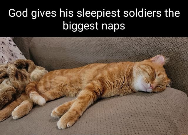 God gives his sleepiest soldiers the biggest naps - iFunny