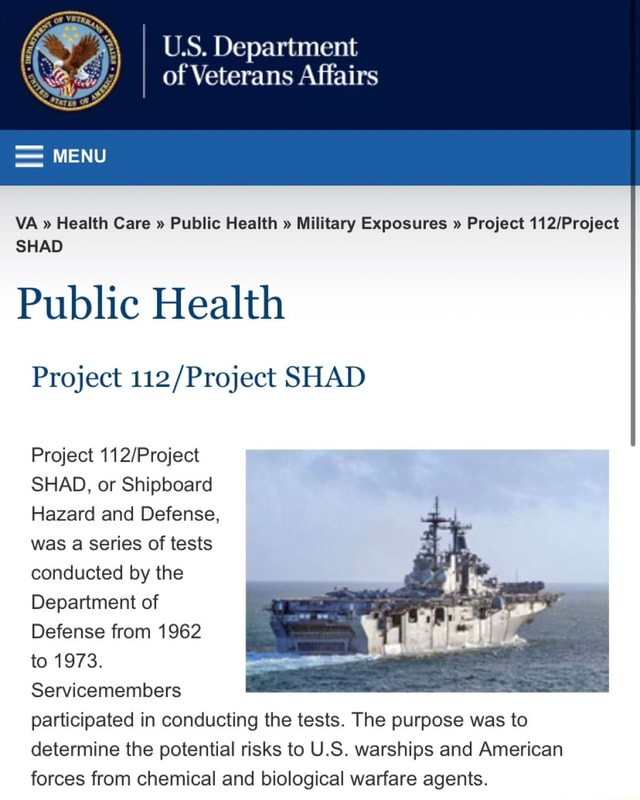 Of Veterans Affairs VA Health Care Public Health Military Exposures ...