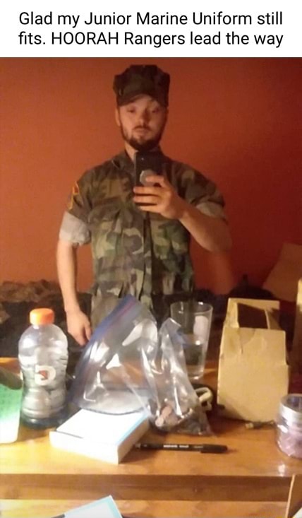 Glad my Junior Marine Uniform still fits. HOORAH Rangers lead the way ...