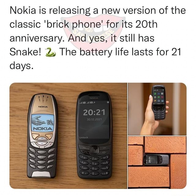Nokia is releasing a new version of the classic 'brick phone' for its ...