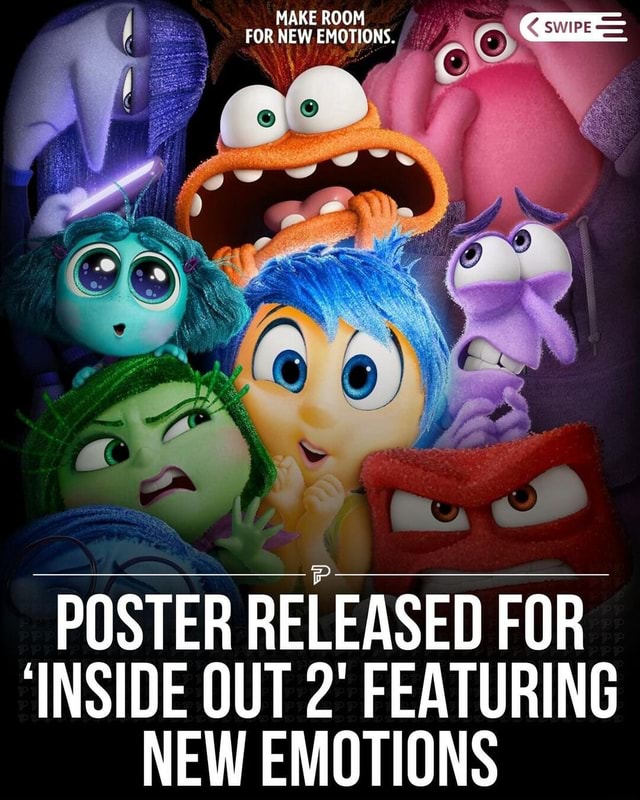 Swipe to see the newly released poster for Inside Out featuring new ...