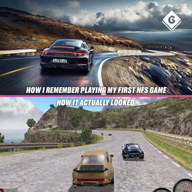 HOW HOW REMEMBER PLAYING MY FIRST NFS GAME HOW IT ACTUALLY LOOKED - iFunny