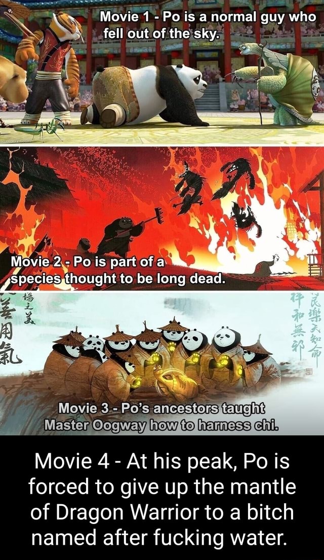 Movie 1 - Po is a normal guy who fell out of the sky. Po is part of a ...