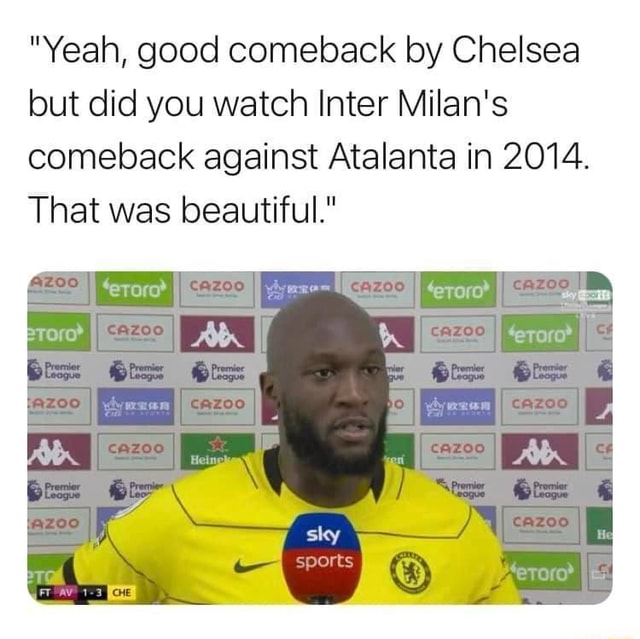 #football #soccer #funny #lukaku #meme #memes - "Yeah, good comeback by ...