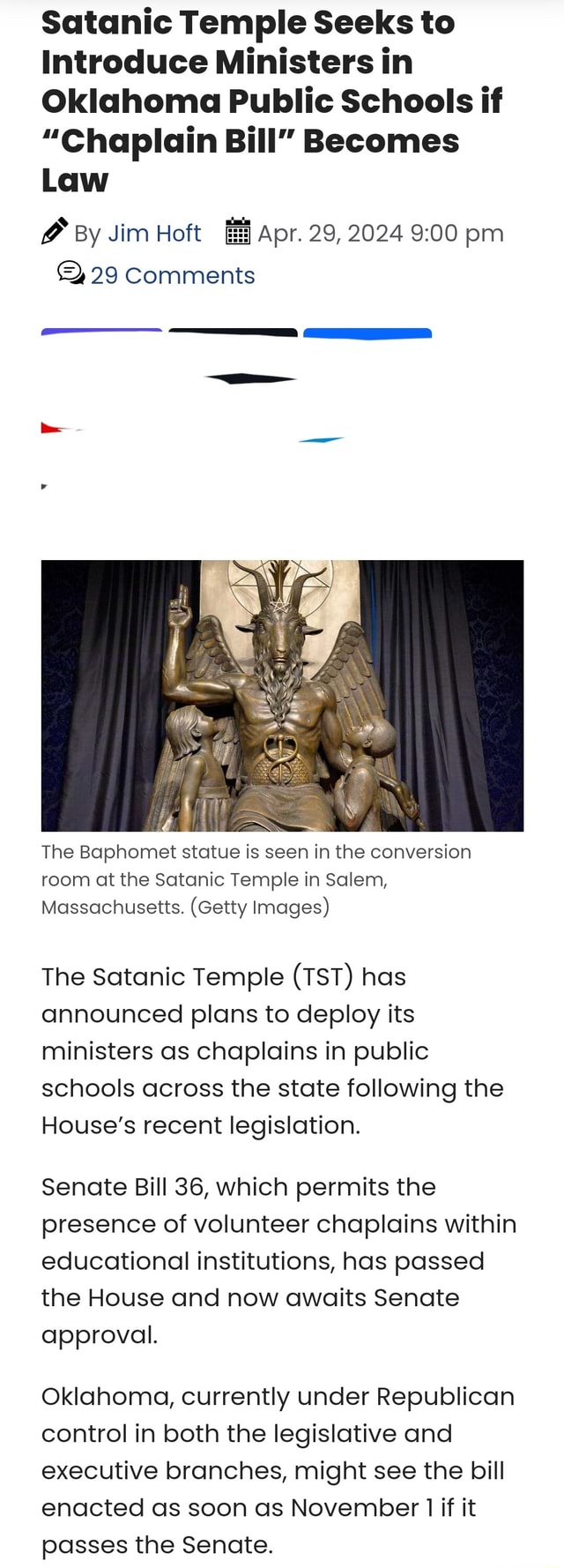 Satanic Temple Seeks to Introduce Ministers in Oklahoma Public Schools ...
