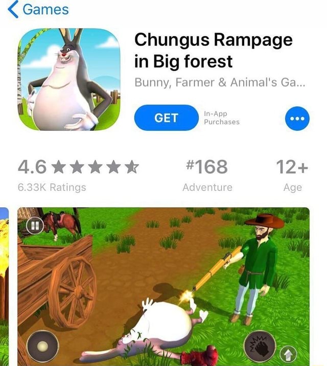 Chungus Rampage in Big forest Bunny, Farmer & Animal's Ga... In-App ...