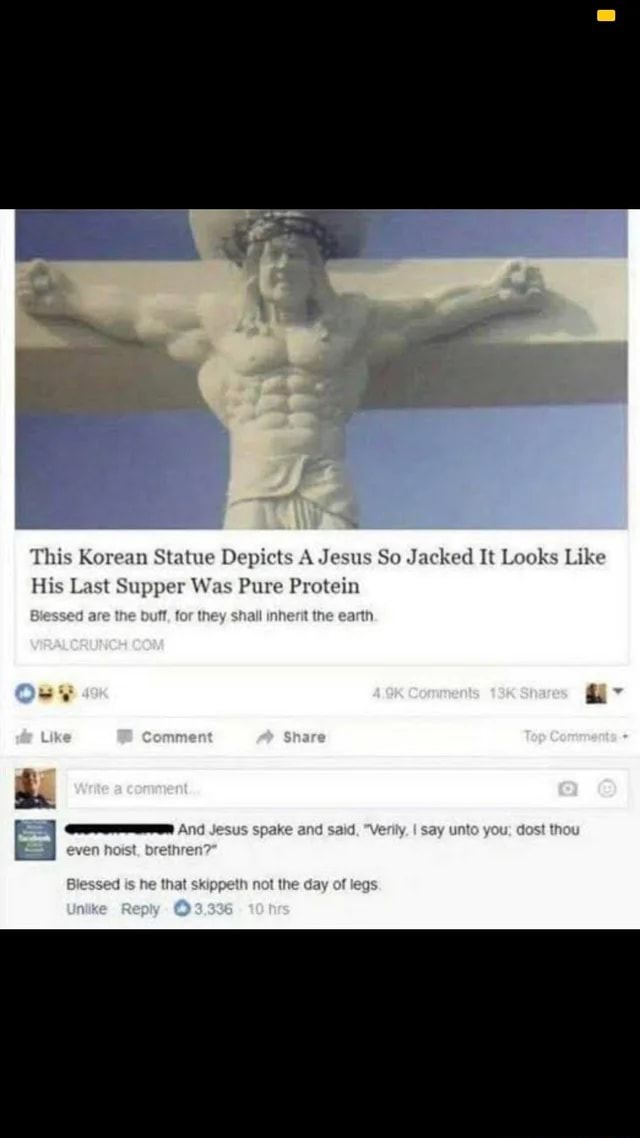 This Korean Statue Depicts A Jesus So Jacked It Looks Like His Last ...
