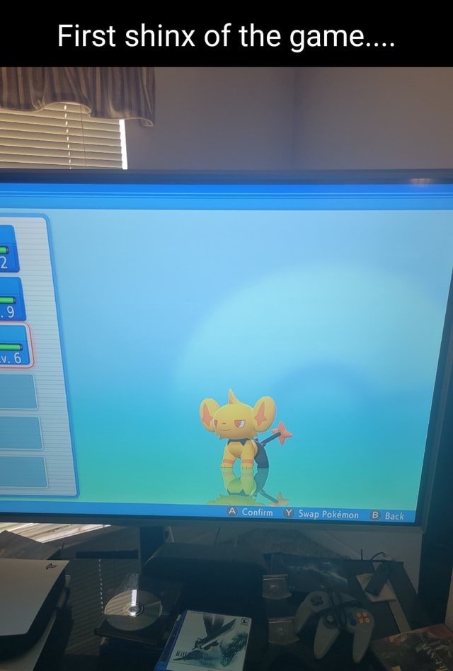 First shinx of the game.... A Confiem Swap Pokemon - iFunny