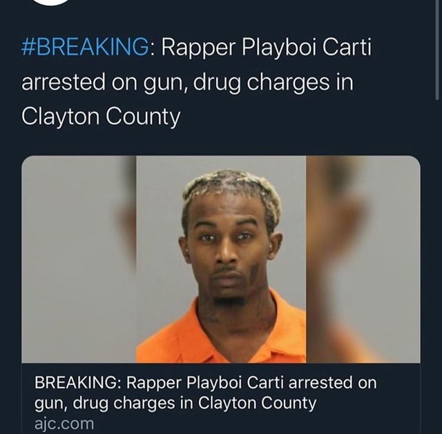#BREAKING: Rapper Playboi Carti arrested on gun, drug charges in ...