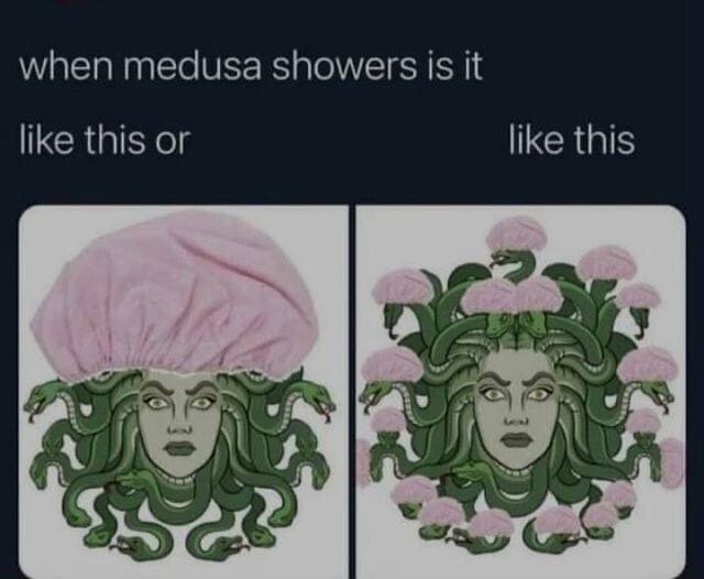 Ko-fi.com/memesfromthevoid - when medusa showers is it like this or ...