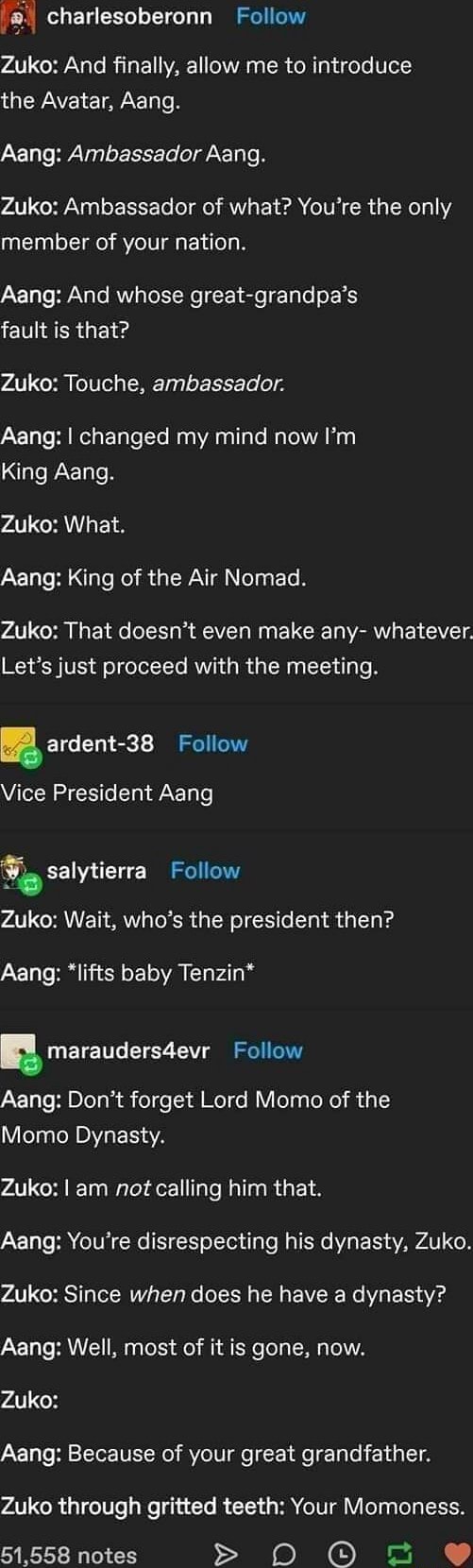 Charlesoberonn Follow Zuko: And finally, allow me to introduce the ...