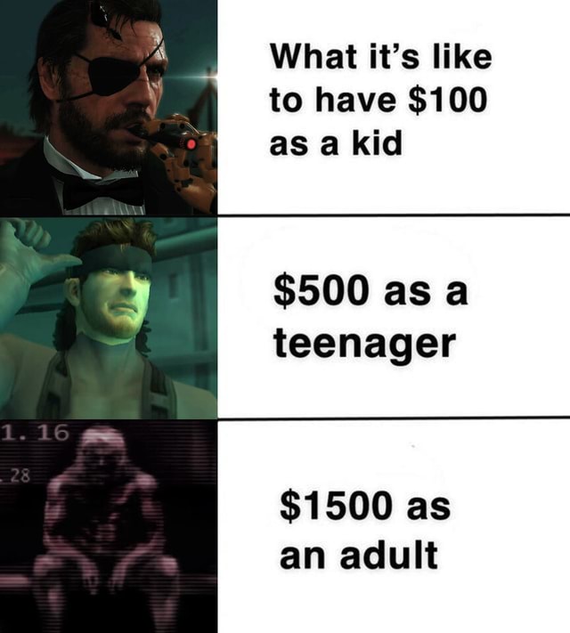 What it's like to have $100 as a kid $500 as a teenager 16 $1500 as an ...