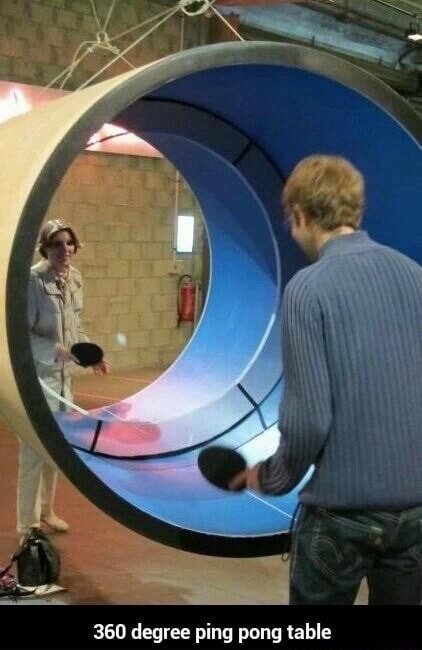 360 degree ping pong table - iFunny