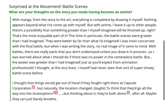 Surprised at the Movement! Battle Scenes What are your thoughts on the ...