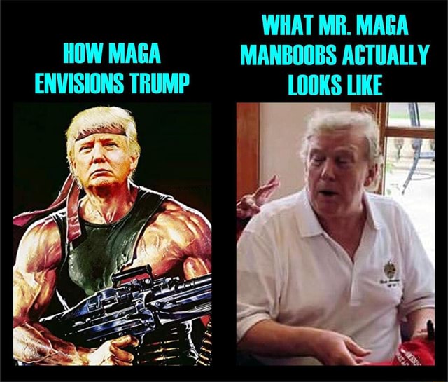 WHAT MR. MAGA HOW MAGA MANBOOBS ACTUALLY ENVISIONS TRUMP LOOKS LIKE ...