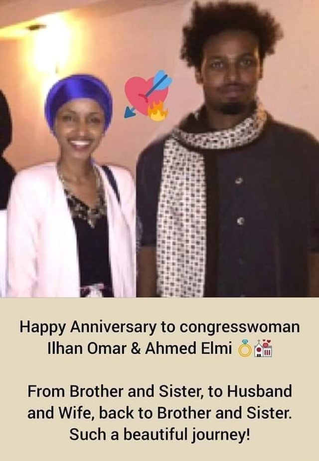 Happy Anniversary to congresswoman Ilhan Omar & Ahmed Elmi From Brother ...