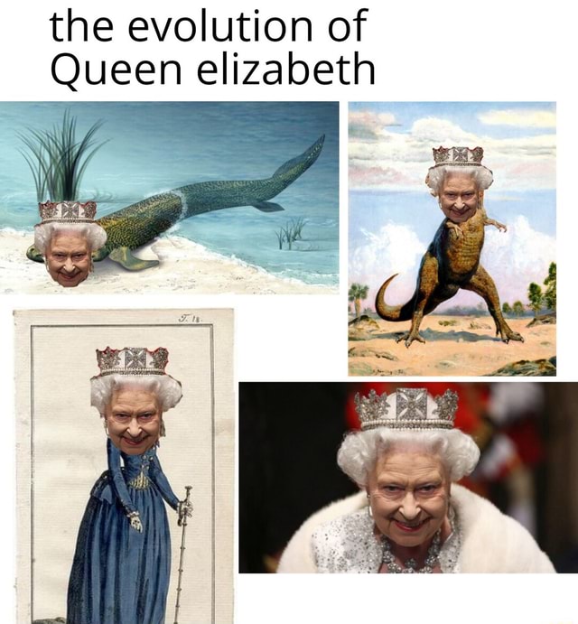 The evolution of Queen elizabeth - iFunny